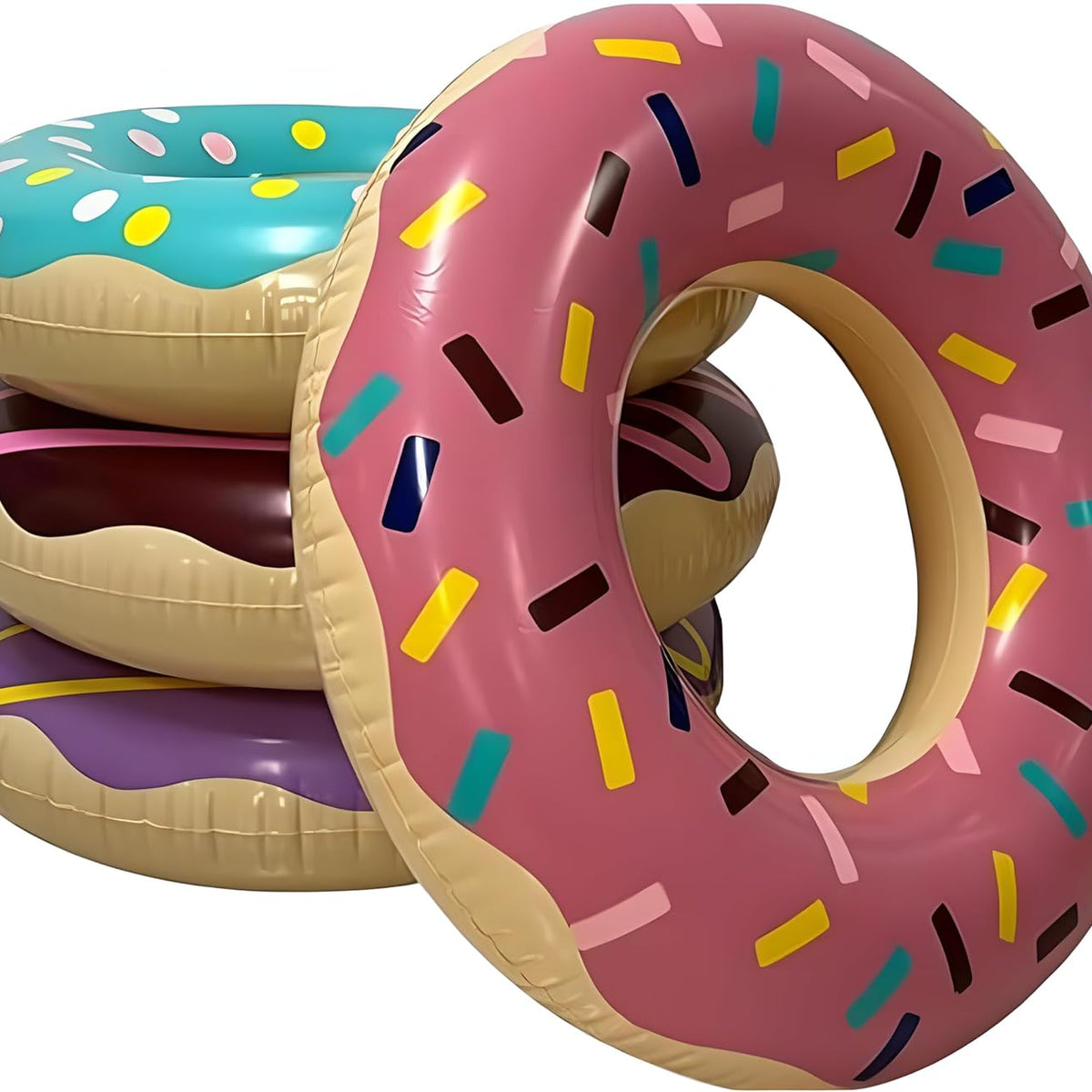 4e's Novelty 4-Pack Pool Donut Floats 30" Swim Rings – 4Es novelty